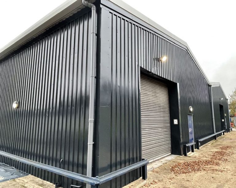 Industrial cladding spraying at Selwood » Sprayzone